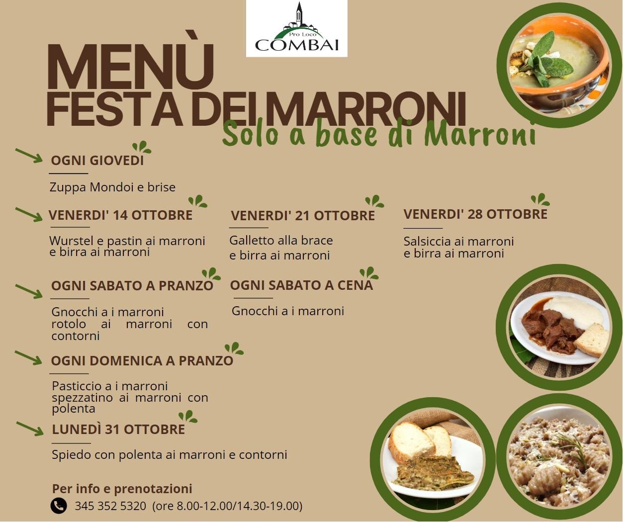 Continua fino al 1° novembre la 78^ Festa dei Marroni di Combai - Eventi Venetando